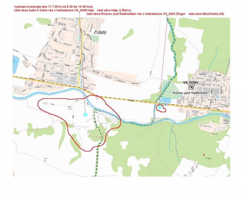 Přerušení dodávky el. energie dne 10. a 11. července 2014 | Zubřan.cz