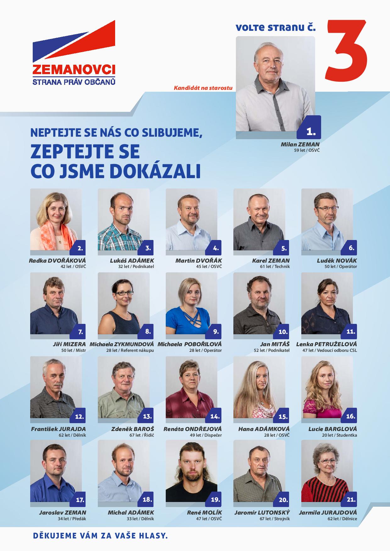 Strana práv občanů Zemanovci | Zubřan.cz