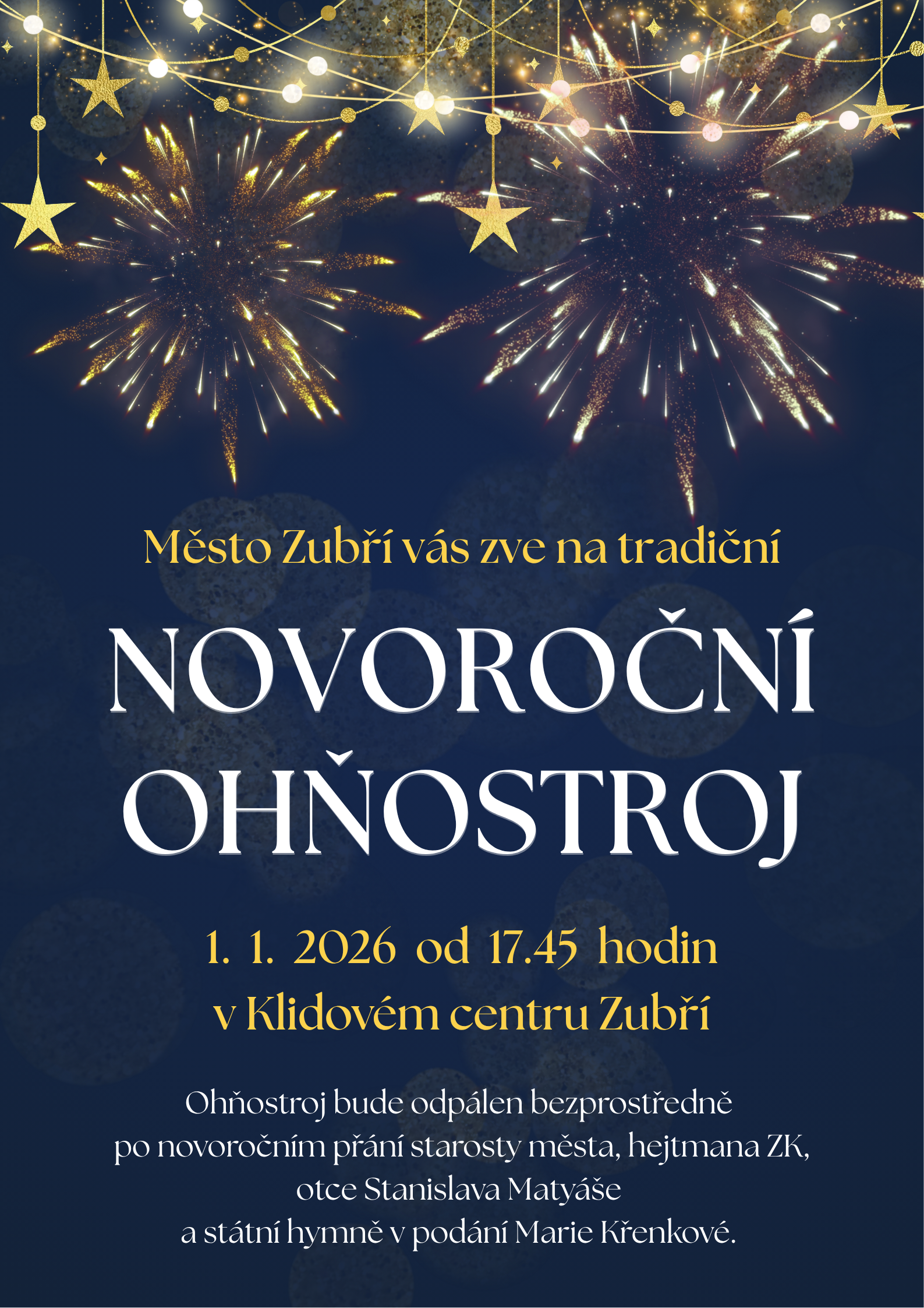 Novoroční ohňostroj 2026 | Zubřan.cz